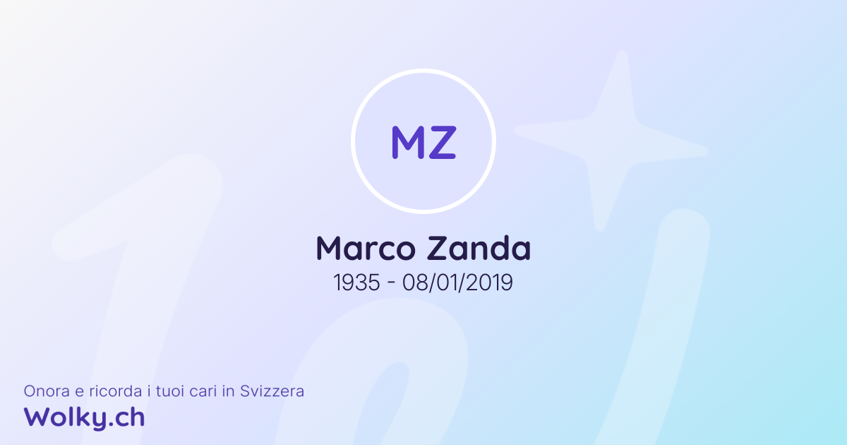 Annuncio funebre Marco Zanda, Verscio, Ticino - Omaggio e condoglianze ...