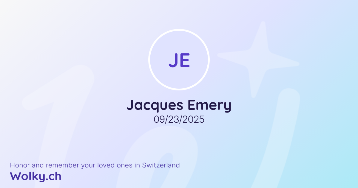 Obituary Jacques Emery, Villaz-St-Pierre, Fribourg - Tribute and ...